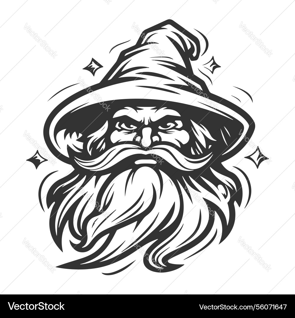 Wizard clip art design Royalty Free Vector Image
