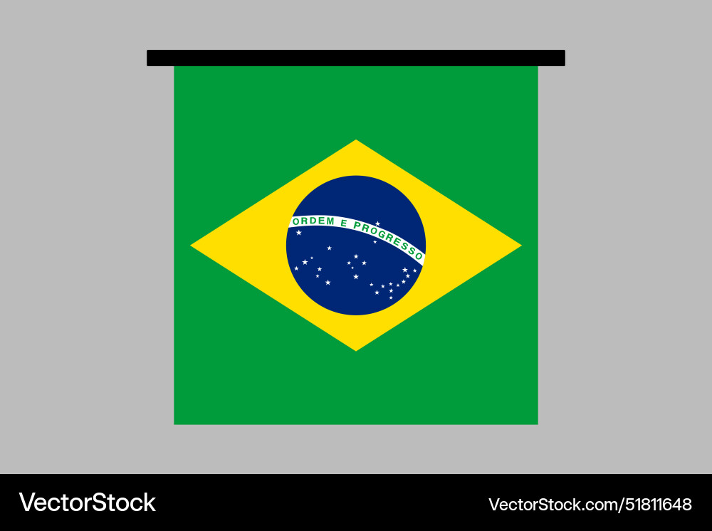 Brazil flag Royalty Free Vector Image - VectorStock