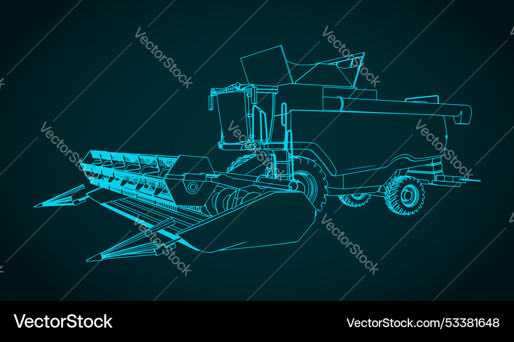 Combine harvester Royalty Free Vector Image - VectorStock