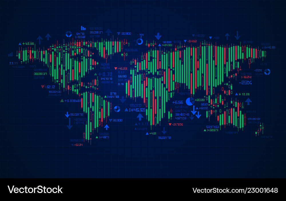 Global Stock Market Analysis Royalty Free Vector Image