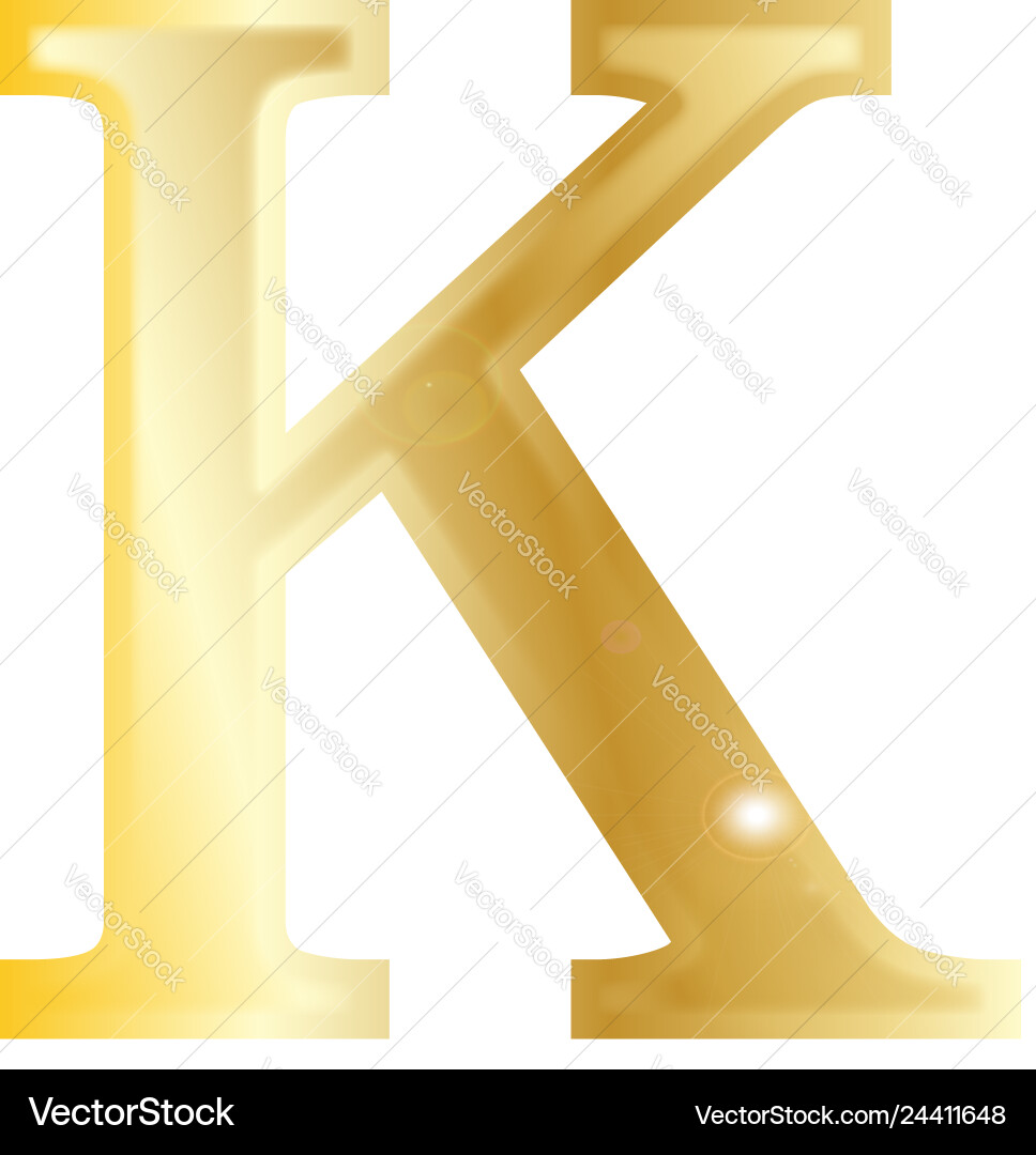 Greek Alpha Kappa Letter Royalty Free Vector Image