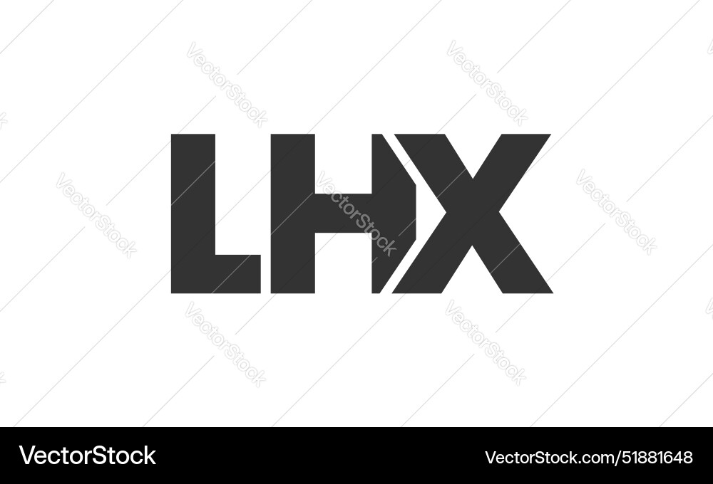 Lhx logo design template with strong and modern Vector Image