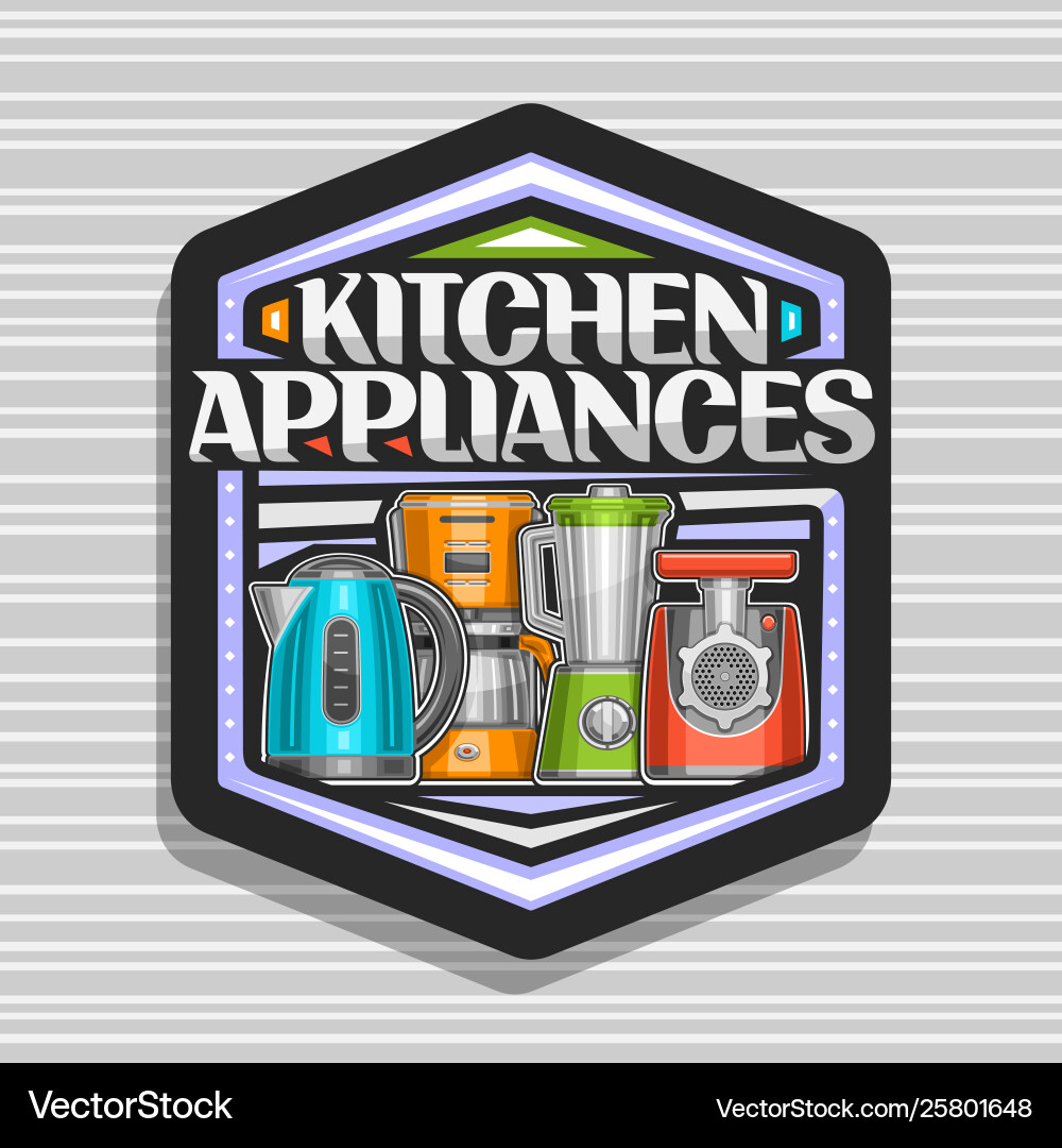 Logo for kitchen appliances Royalty Free Vector Image