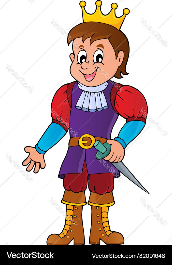 Prince theme image 1 Royalty Free Vector Image