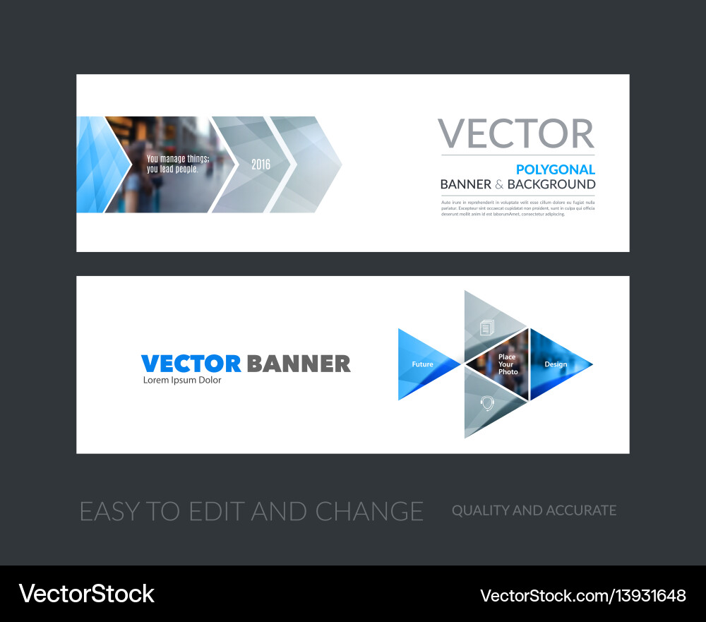Set of modern horizontal website banners Vector Image