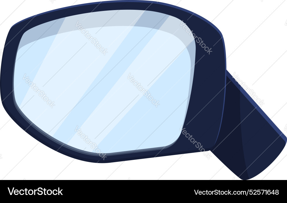 Side rear view mirror reflecting road safety Vector Image