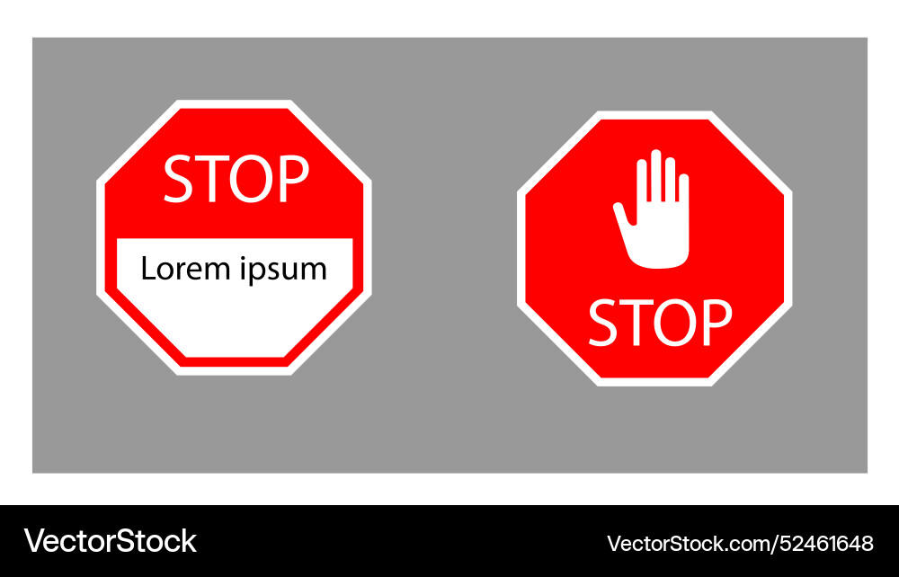 Stop sign 3 Royalty Free Vector Image - VectorStock
