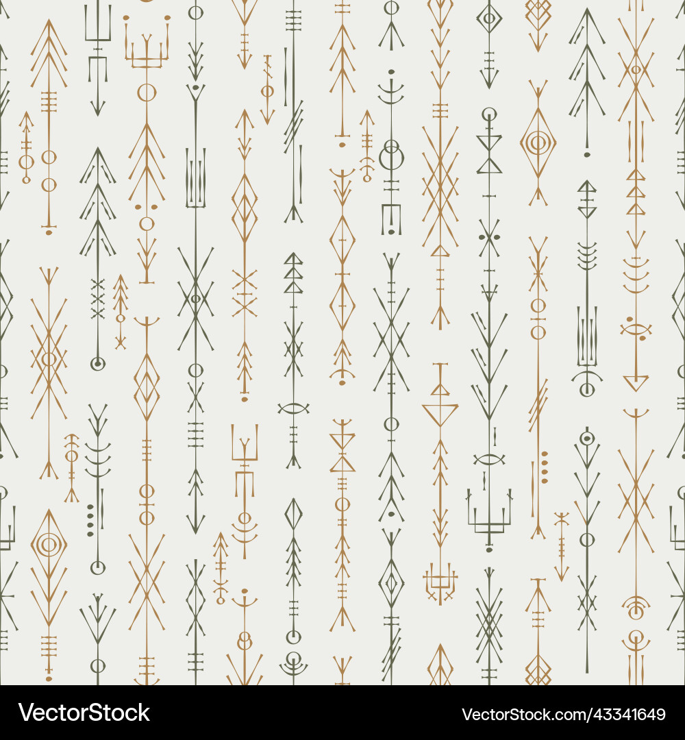 Ancient sign seamless pattern Royalty Free Vector Image