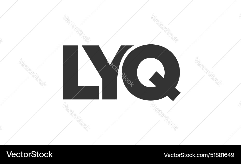 Lyq logo design template with strong and modern Vector Image