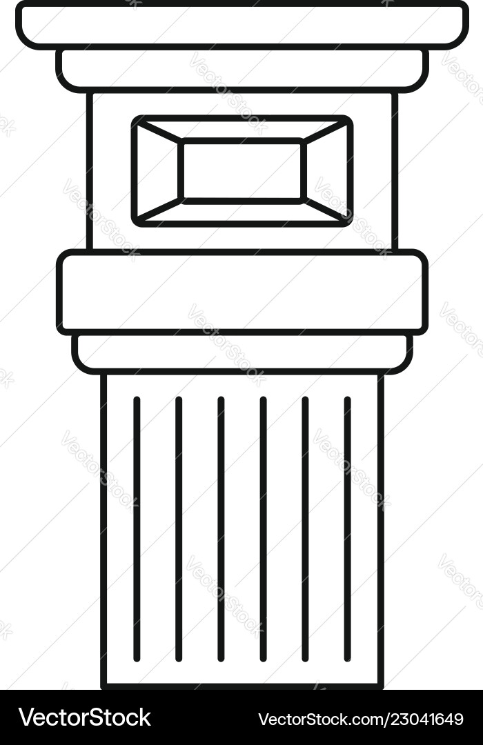 Roman column icon outline style Royalty Free Vector Image