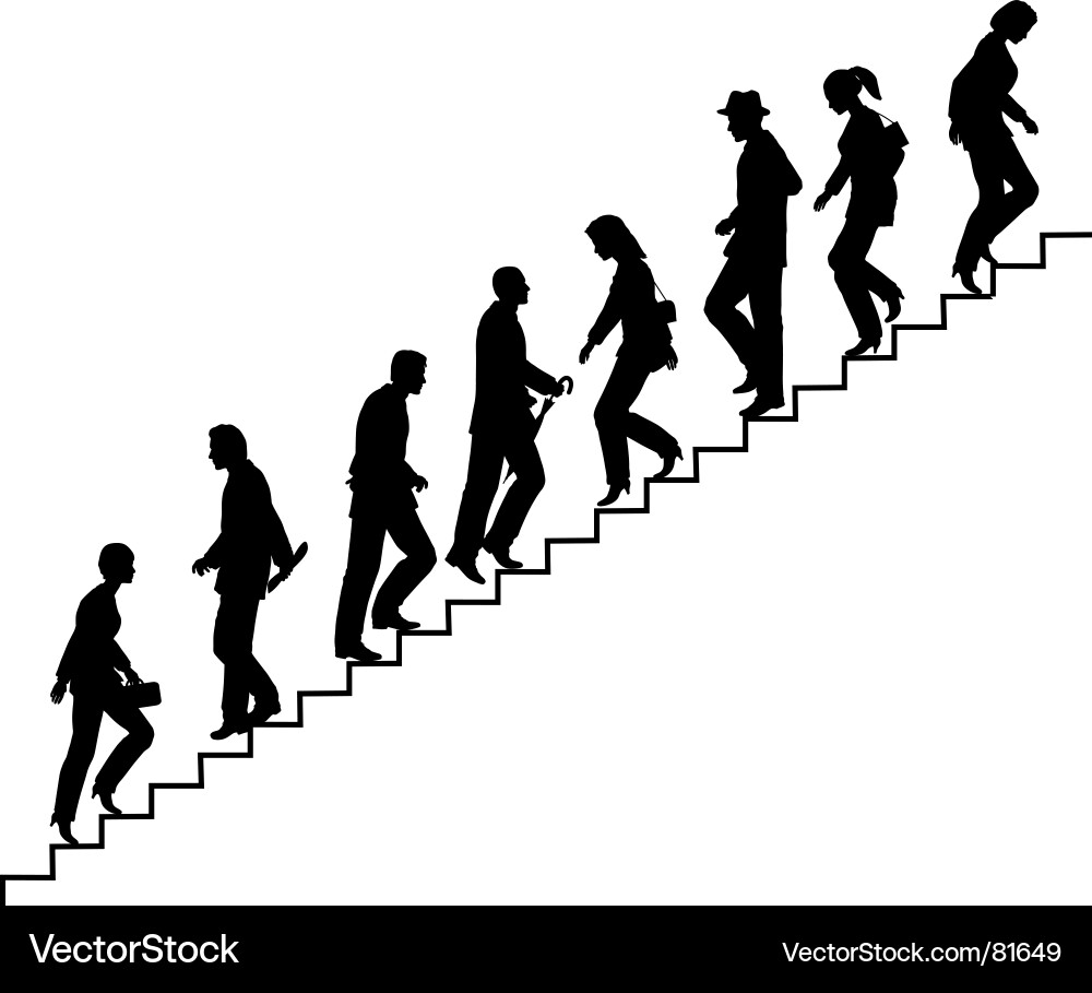 Women Climbing Stairs Vector Images (over 110)