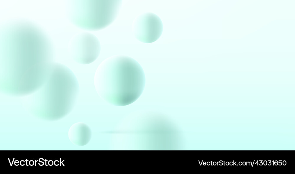 Abstract background with spheres bouncing Vector Image