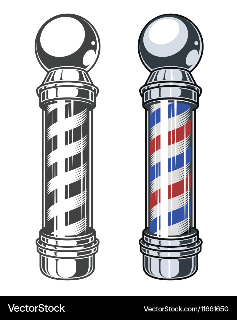 Classic barber shop pole Royalty Free Vector Image