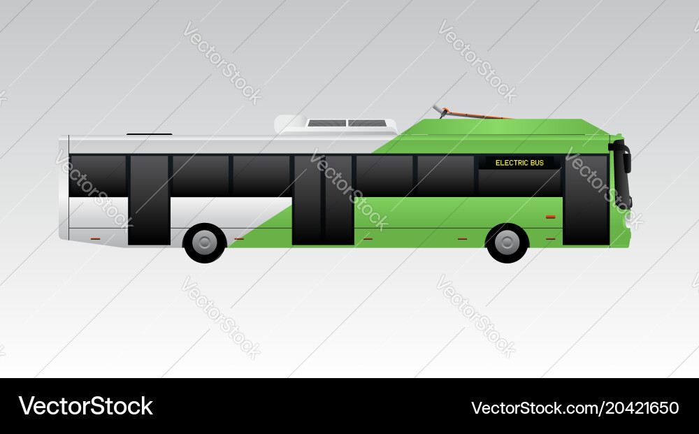 Electric bus with two-color design Royalty Free Vector Image