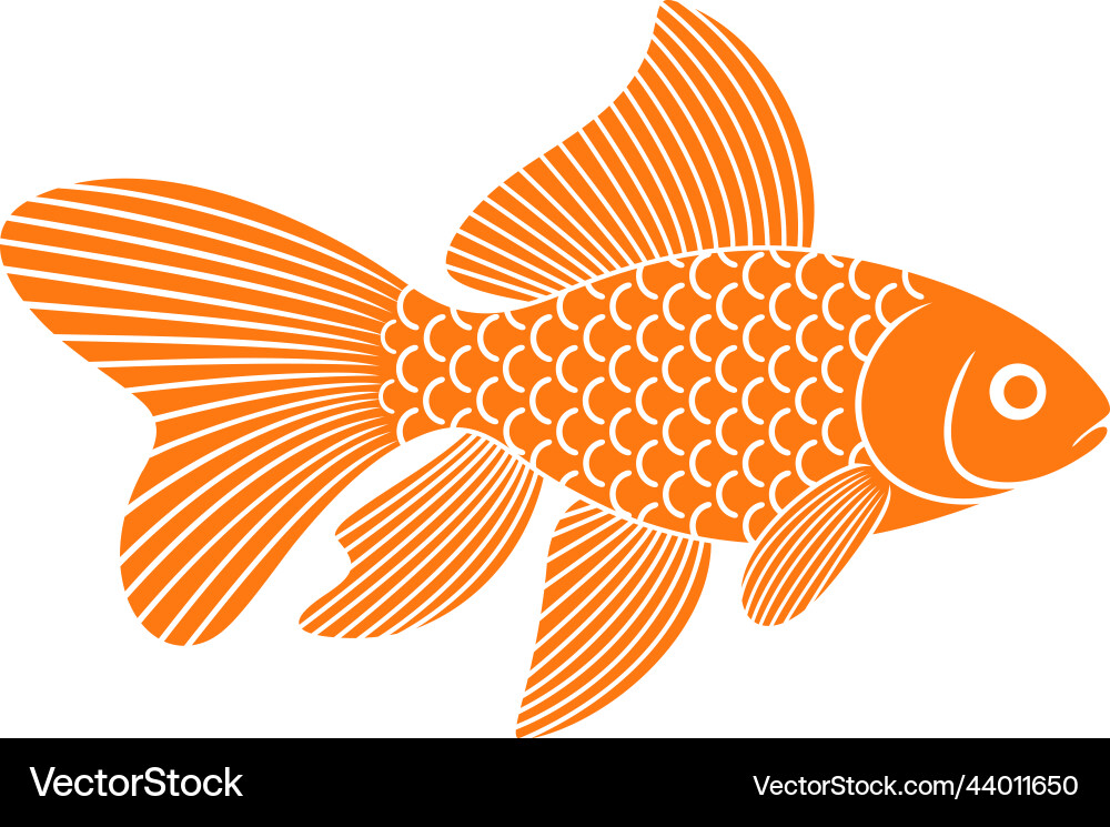 Gold fish Royalty Free Vector Image - VectorStock