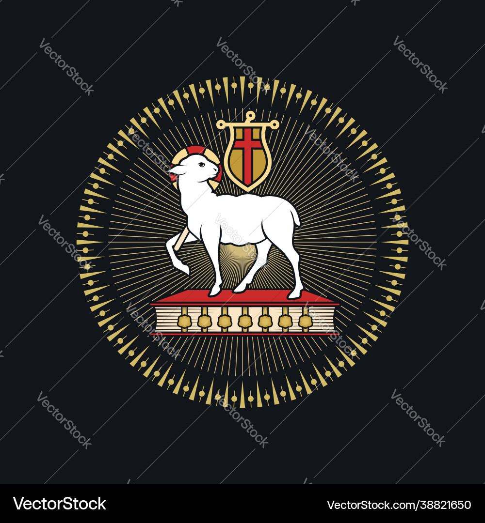 Lamb god who takes away sin Royalty Free Vector Image