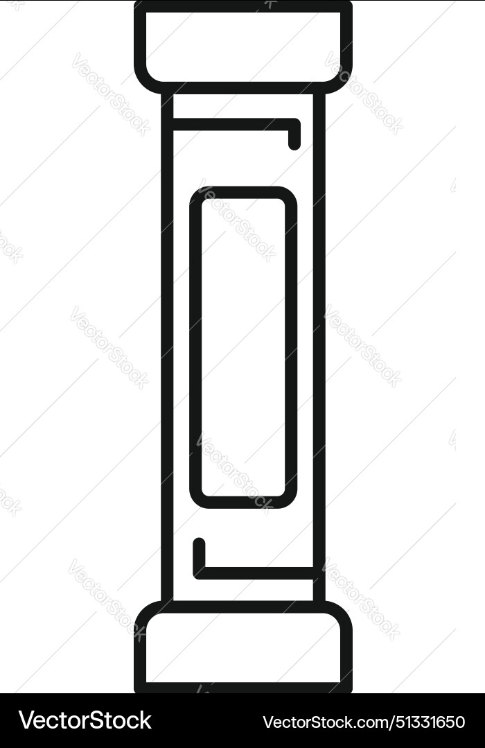 Minimalist line drawing of a column Royalty Free Vector