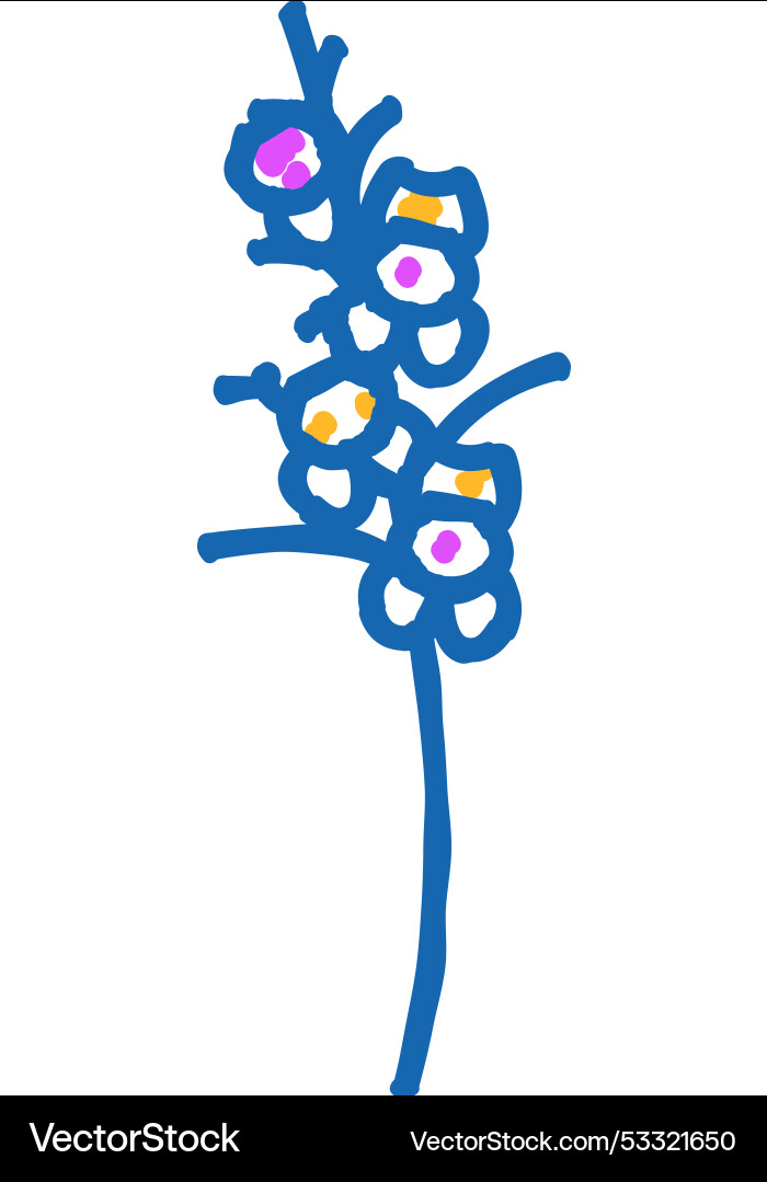 Snapdragon blossom spring icon doodle Royalty Free Vector