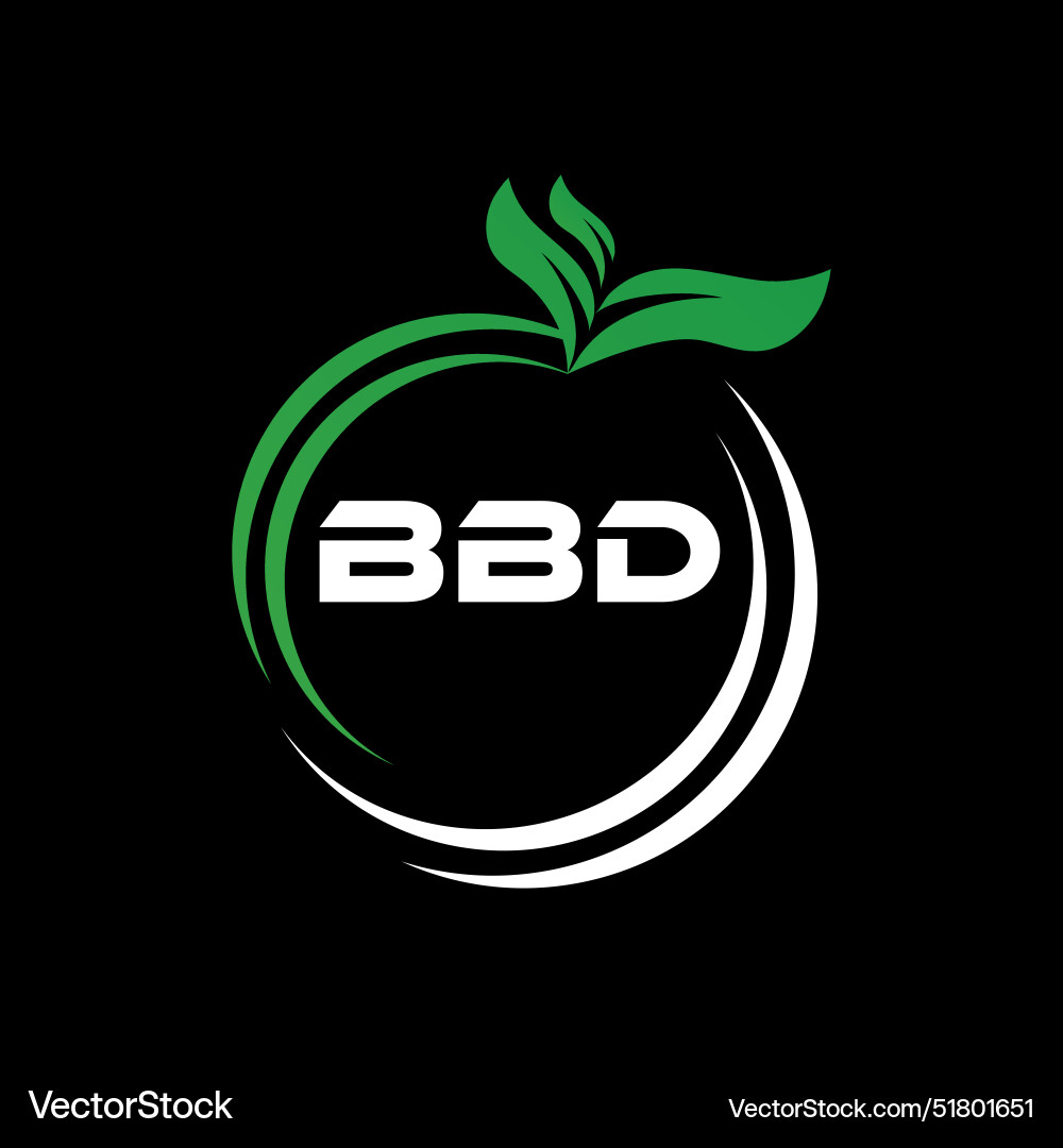 Bbd letter logo design simple and modern Vector Image