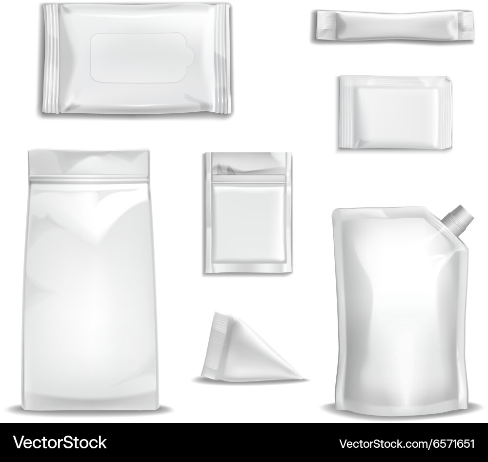 Blank packaging set Royalty Free Vector Image - VectorStock