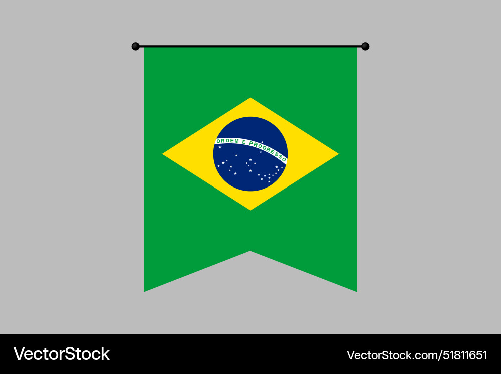 Brazil flag Royalty Free Vector Image - VectorStock