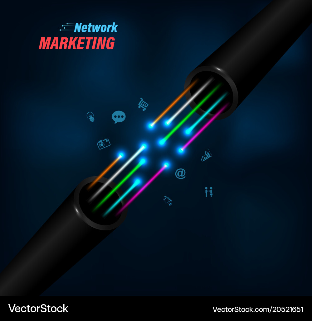 Fiber optic connection Royalty Free Vector Image