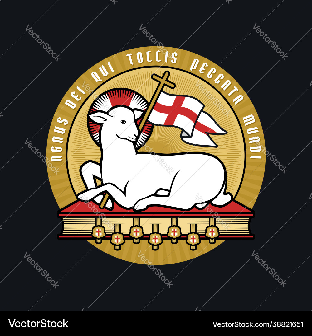 Lamb god who takes away sin Royalty Free Vector Image