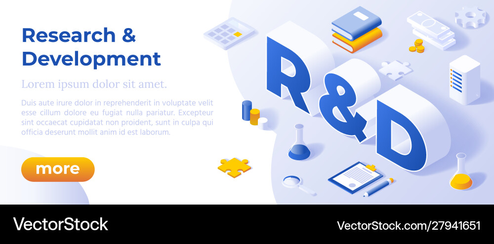 Research and development business solution Vector Image