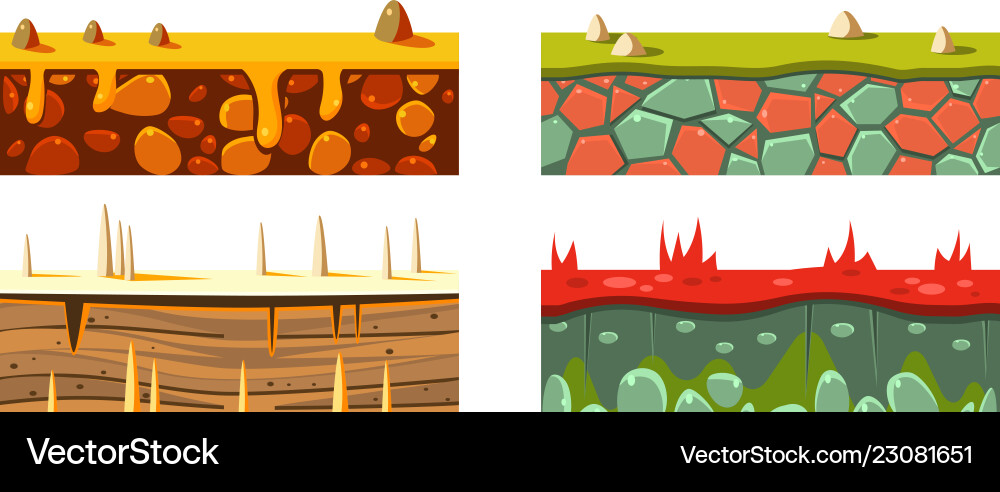 Seamless Platform Set Royalty Free Vector Image