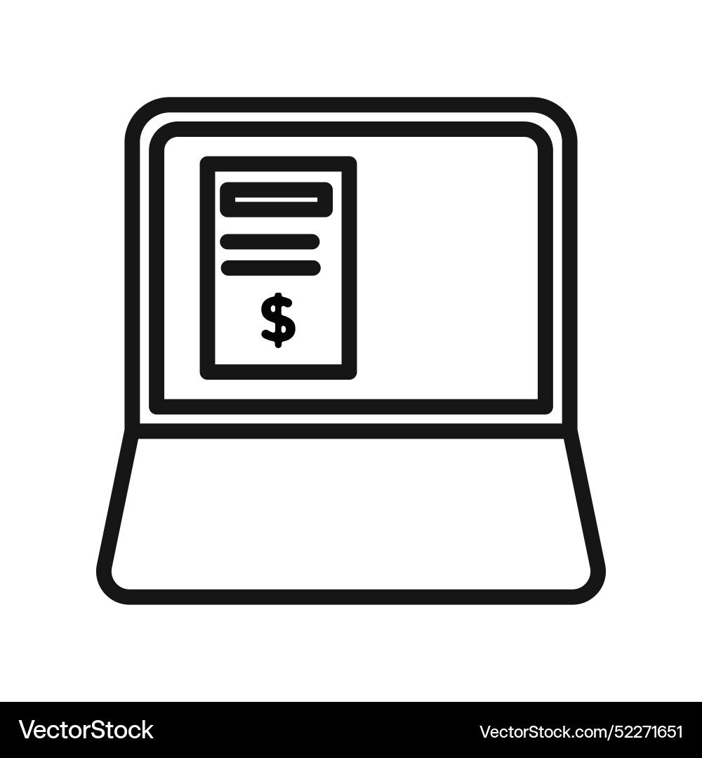 Subscription model icon black line art logo Vector Image