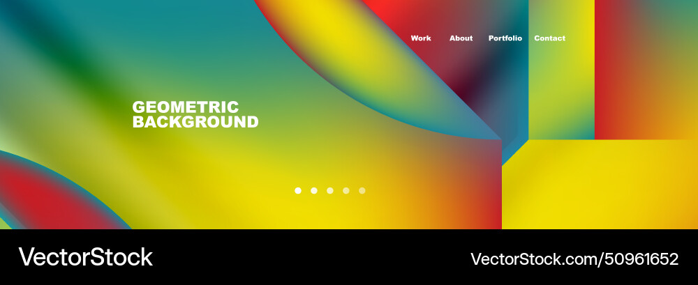 Abstract geometric shapes web design page Vector Image