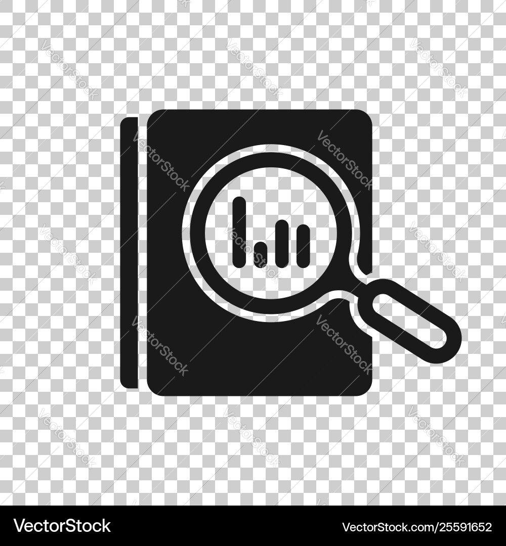 Audit Report Icon - Transparent Style Royalty Free Vector