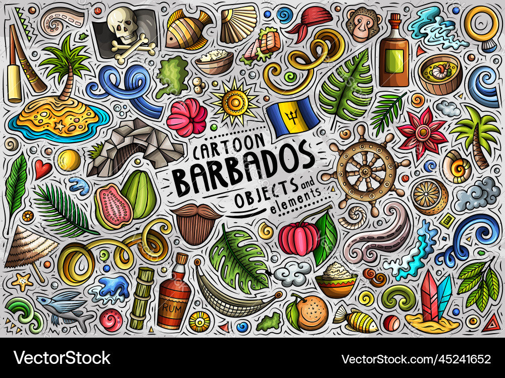 Barbados Traditional Objects – Royalty-Free Vector | VectorStock