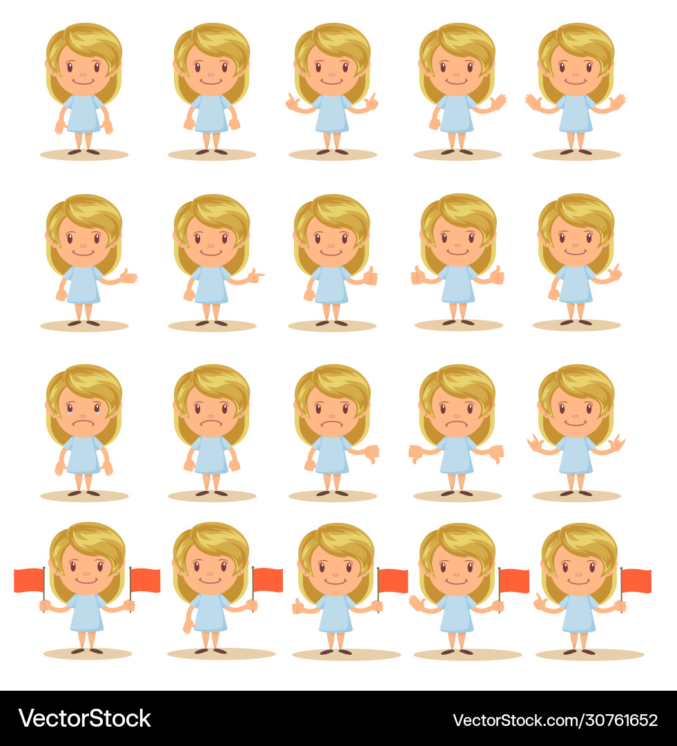 Cute girl Royalty Free Vector Image - VectorStock