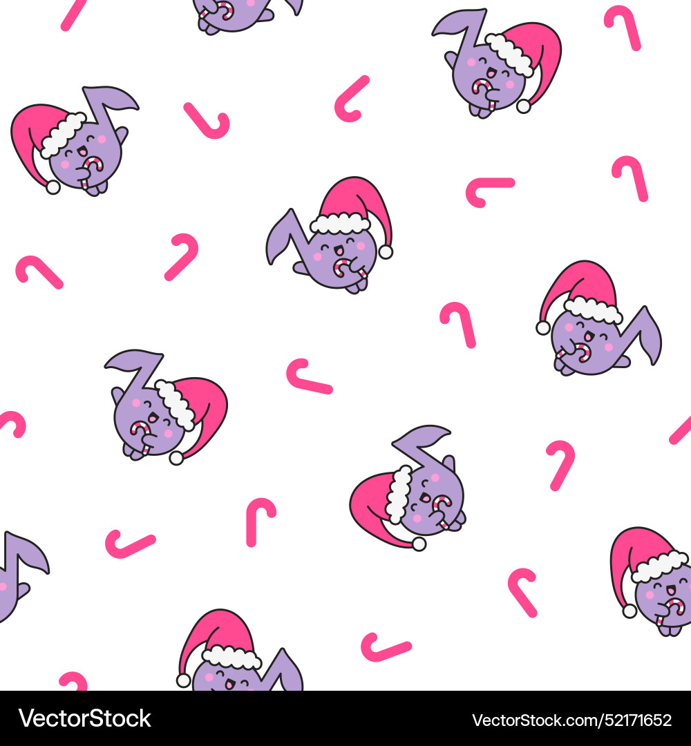 Cute little music note seamless pattern Royalty Free Vector