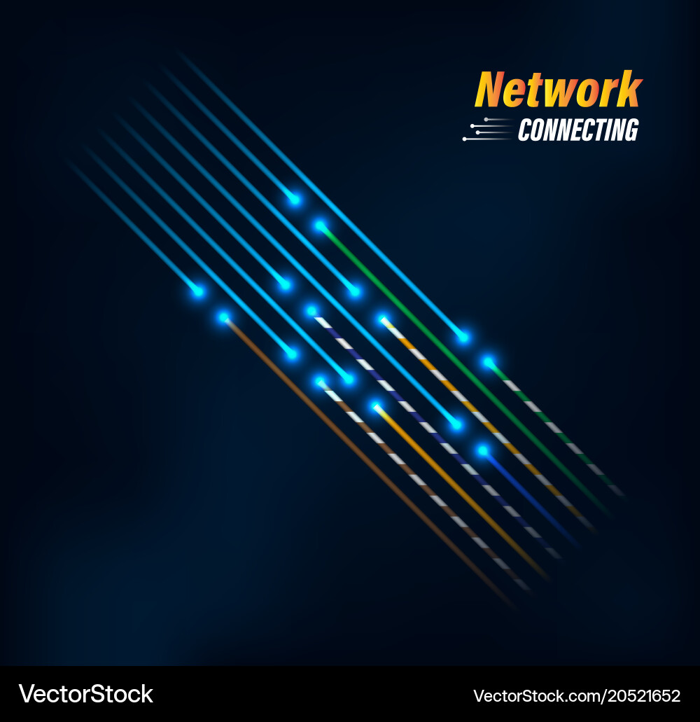 Fiber optic connection Royalty Free Vector Image
