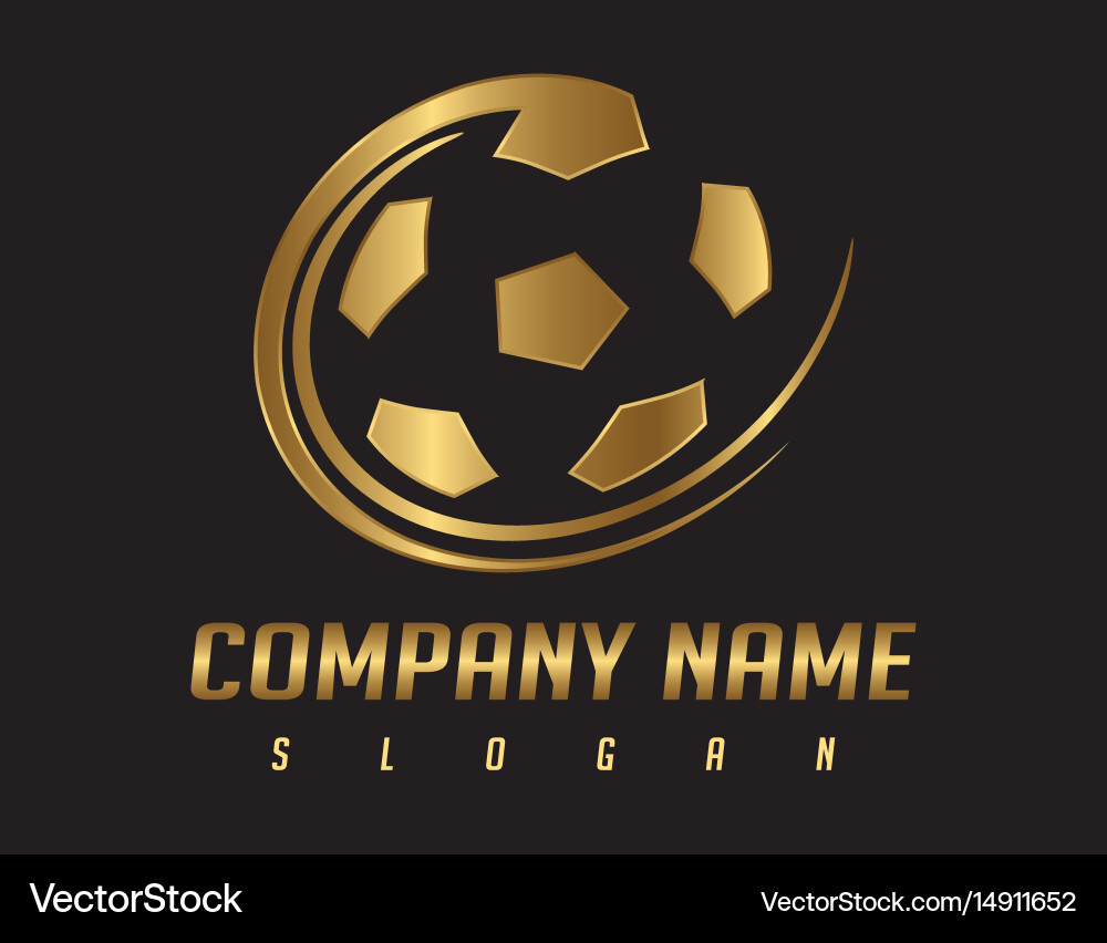 Golden ball logo Royalty Free Vector Image - VectorStock