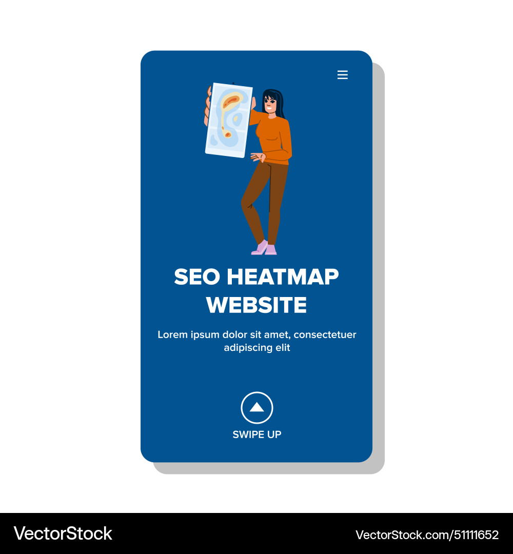 Keywords seo heatmap website Royalty Free Vector Image