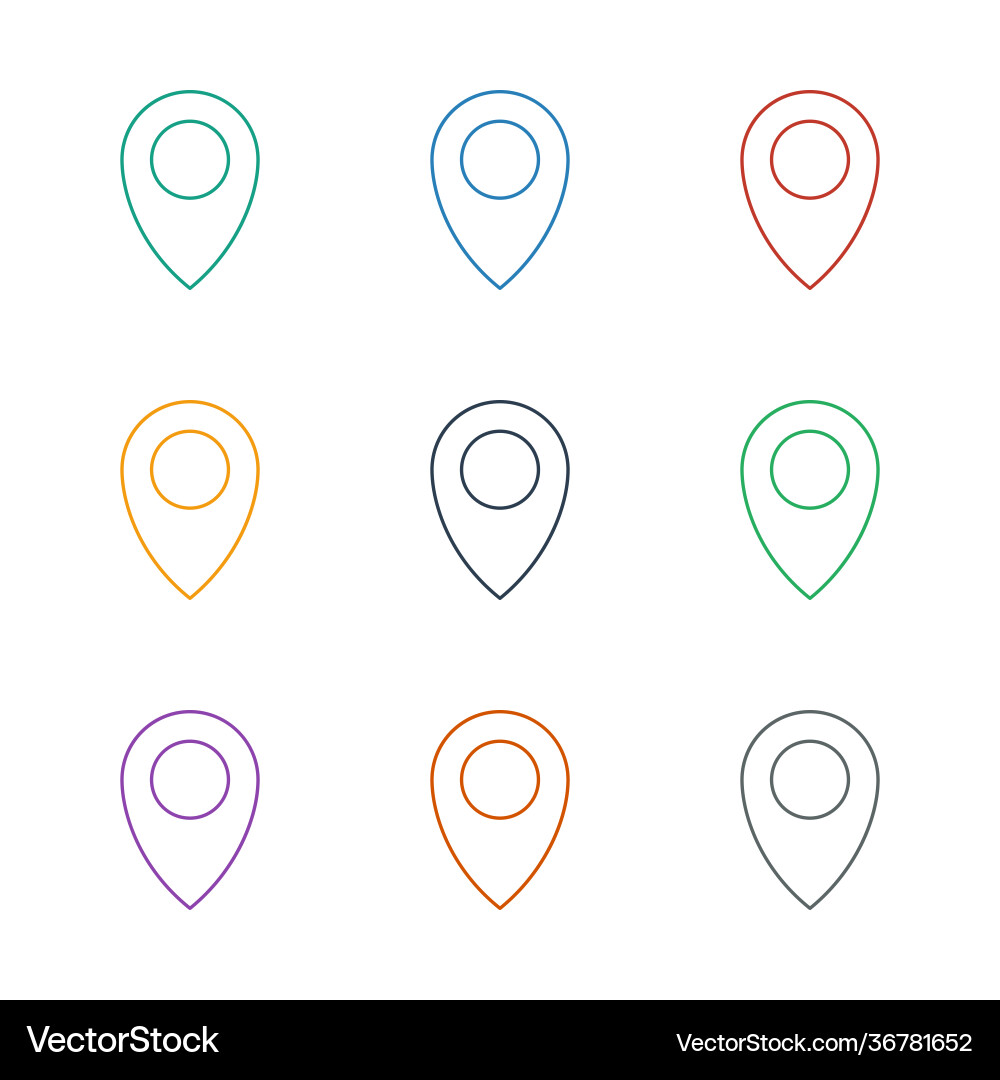 Location icon white background Royalty Free Vector Image