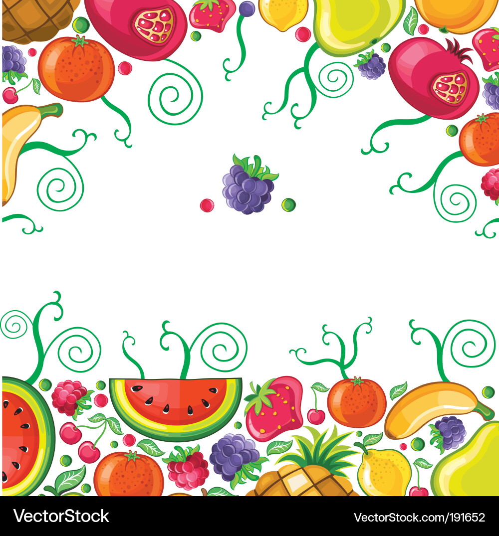 Obst Hintergrund Lizenzfreies Vektorbild - VectorStock