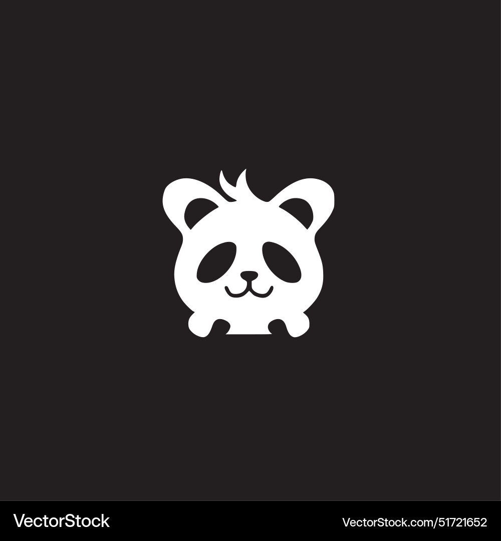 Panda - black and white isolated icon Royalty Free Vector