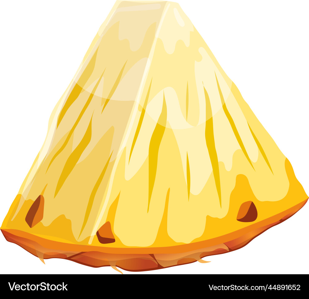 Pineapple cut cartoon Royalty Free Vector Image
