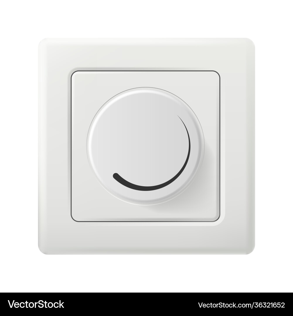 Rotary dimmer switch isolated on white background Vector Image