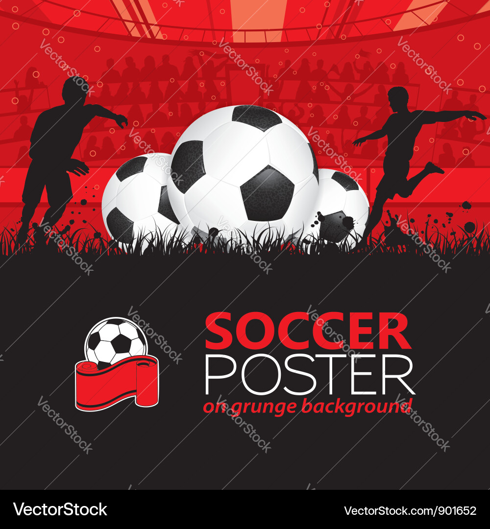 Soccer poster Royalty Free Vector Image - VectorStock