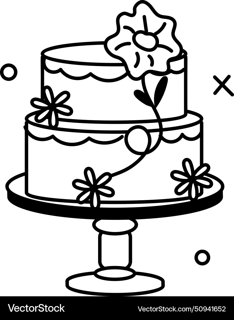 Wedding cake Royalty Free Vector Image - VectorStock