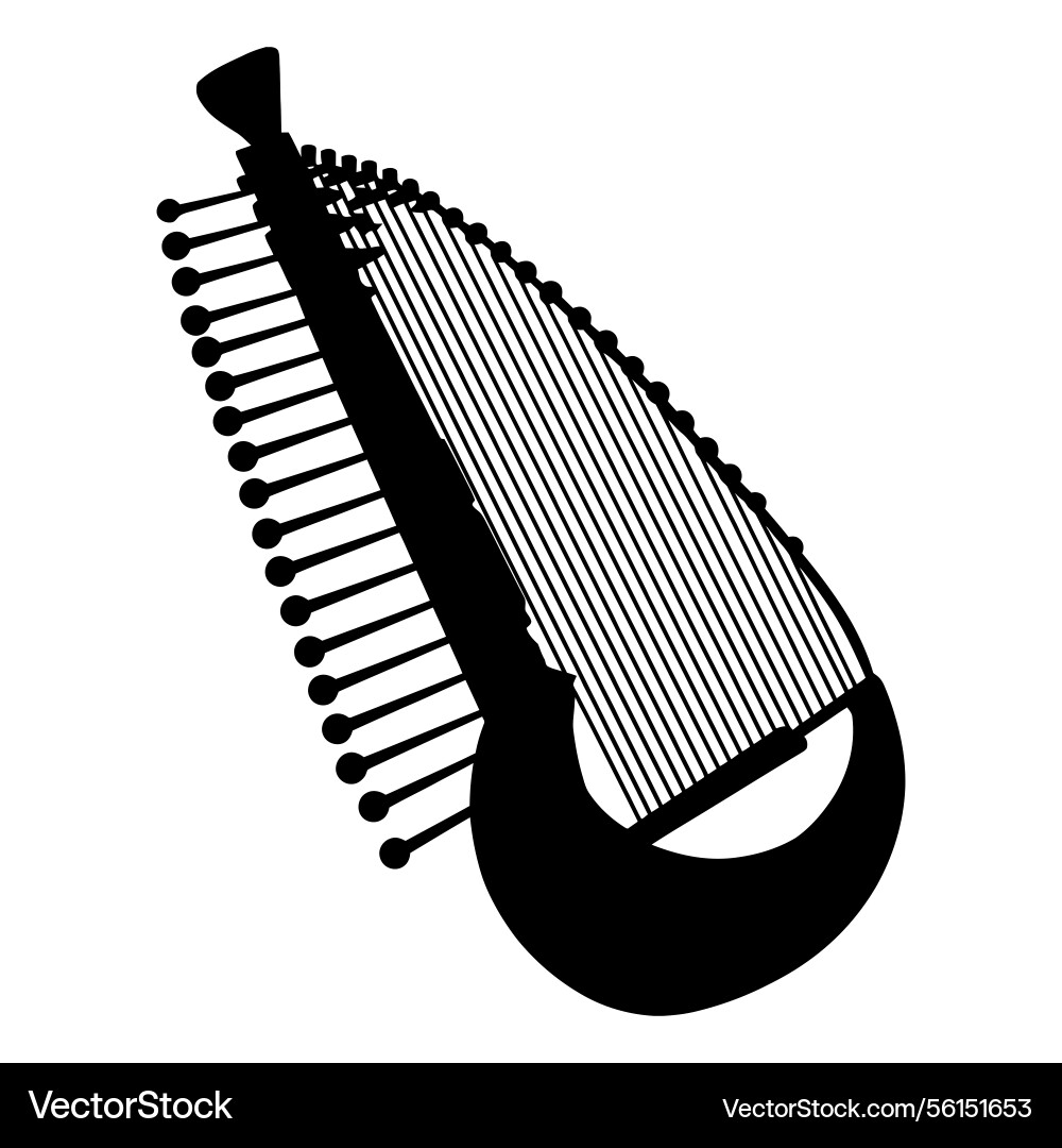 Kora silhouette Royalty Free Vector Image - VectorStock