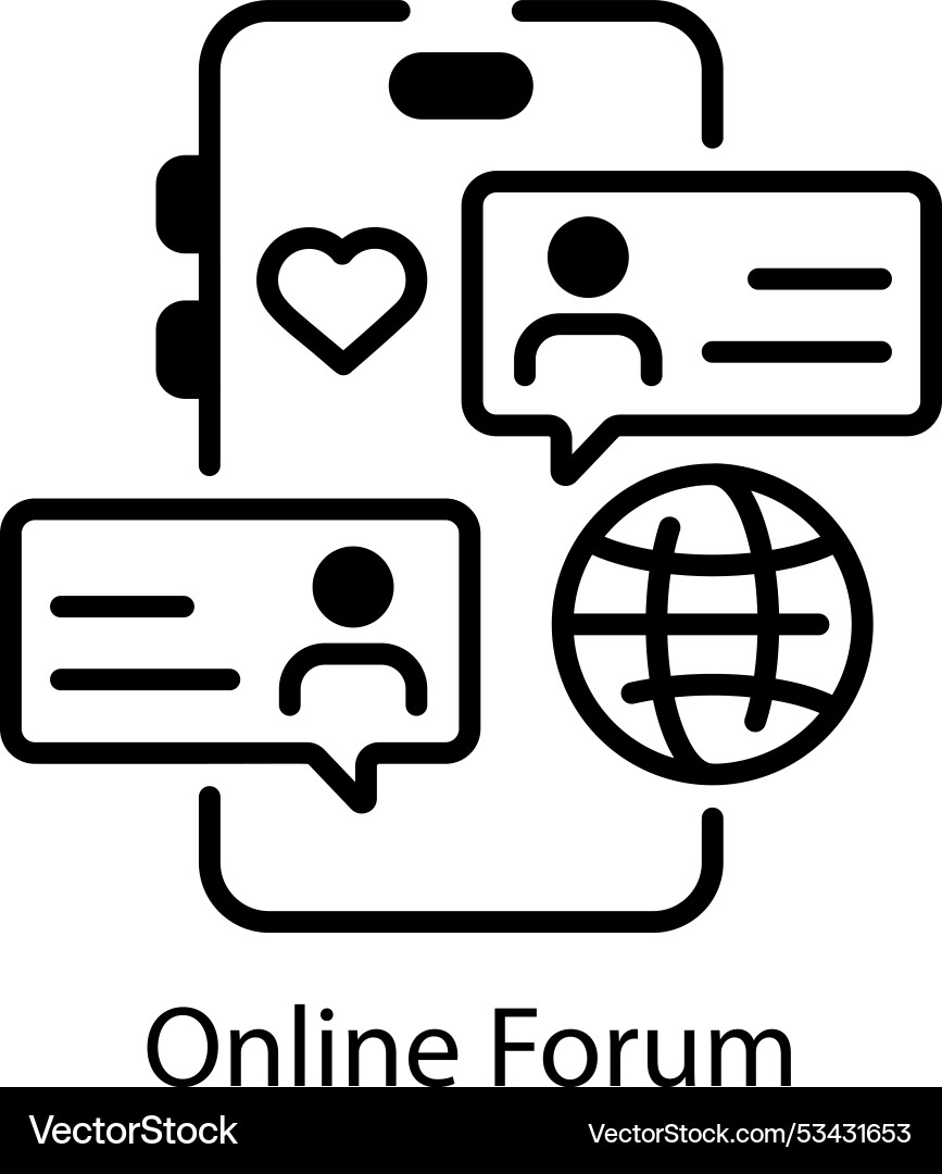 Online forum Royalty Free Vector Image - VectorStock