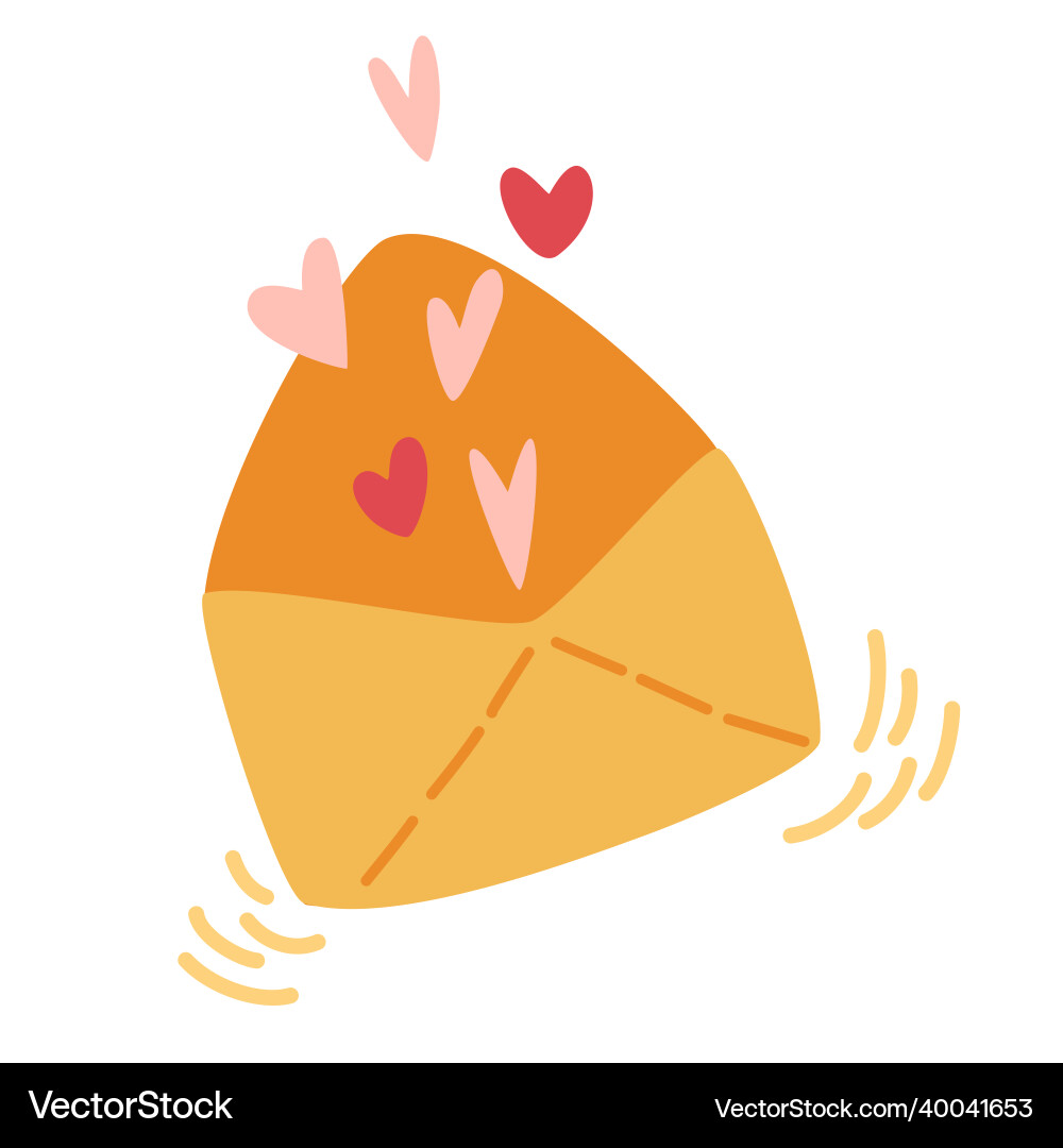 Open envelope with hearts love letter concept Vector Image