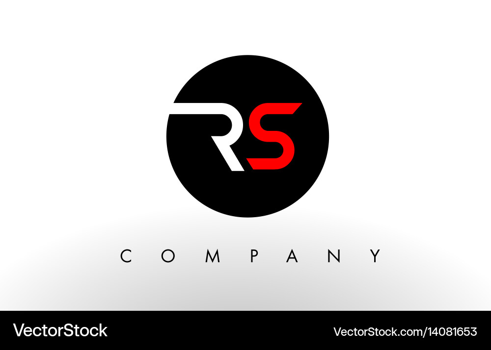 Rs logo letter design Royalty Free Vector Image