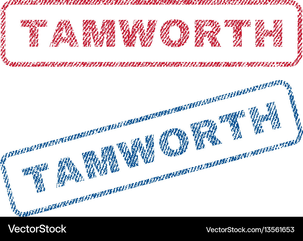 Tamworth textile stamps Royalty Free Vector Image